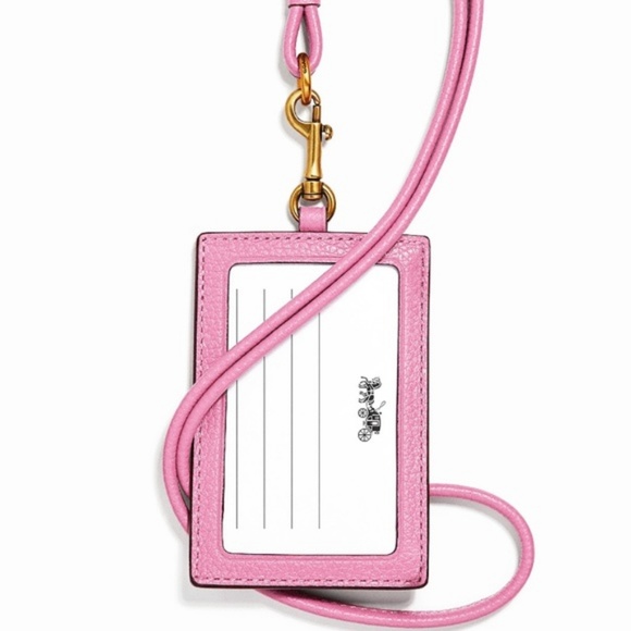 Coach | Accessories | Nwt Rare Coach Id Lanyard Pink Card Badge Holder ...